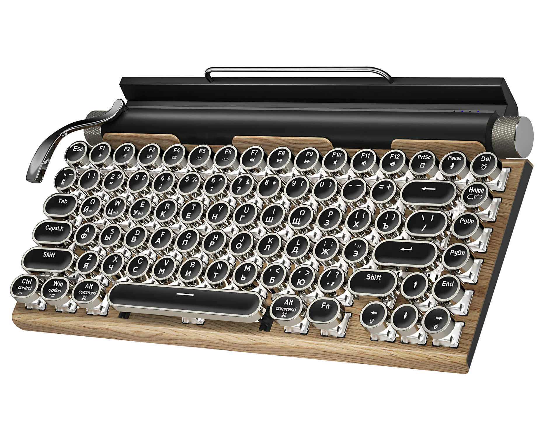 Клавиатура "Ретро", механическая, Bluetooth, 83 кнопки, подсветка, игровая, USB