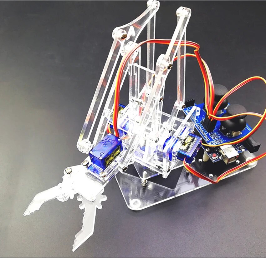 Робот-конструктор с захватами, на базе Arduino и сервоприводов
