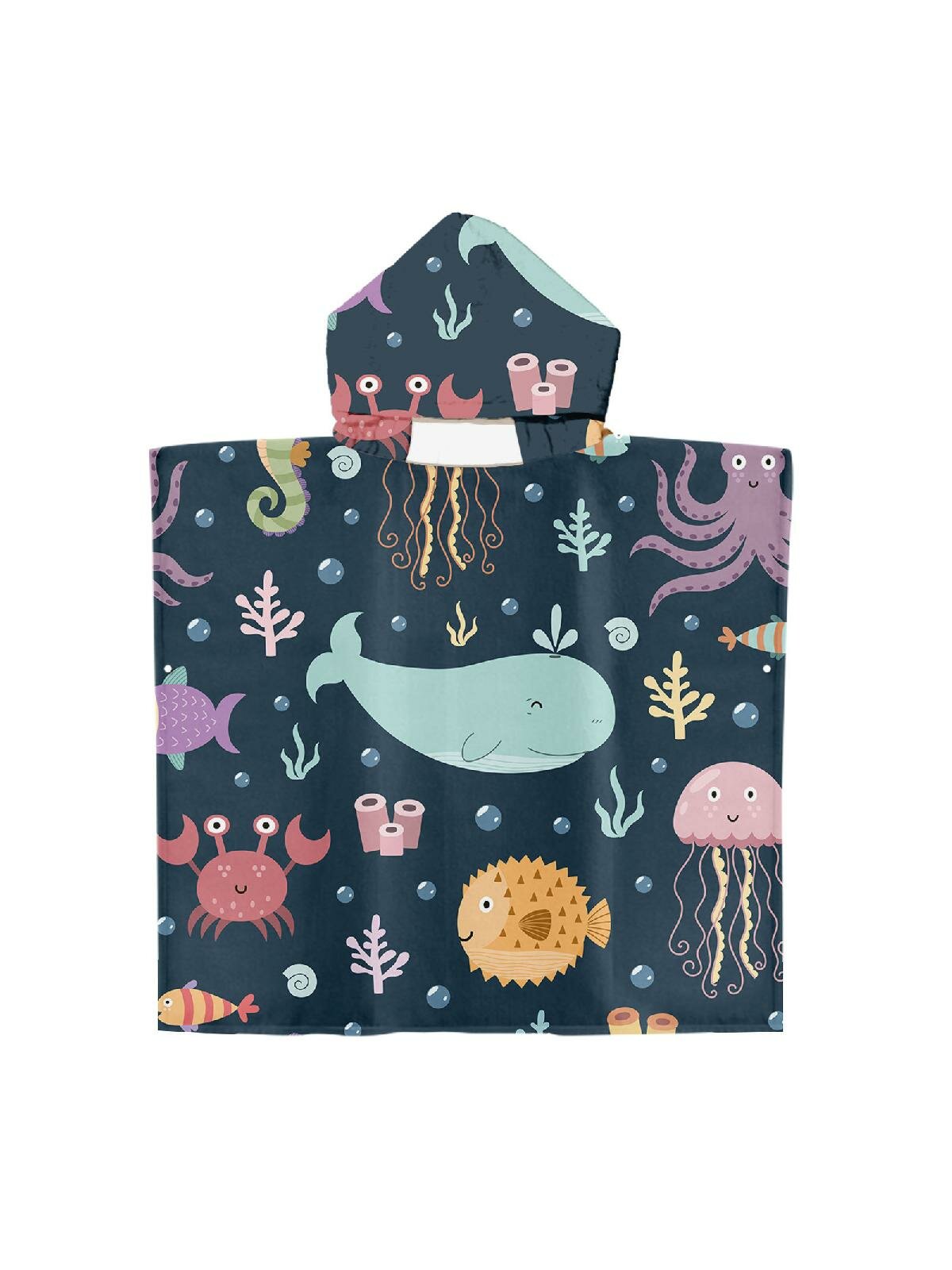 Складное детское пляжное полотенце с капюшоном, оберточная ткань, удобная детская накидка-халат