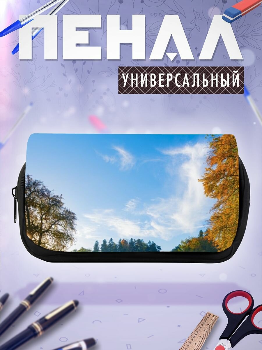 Школьный пенал дерево пейзаж