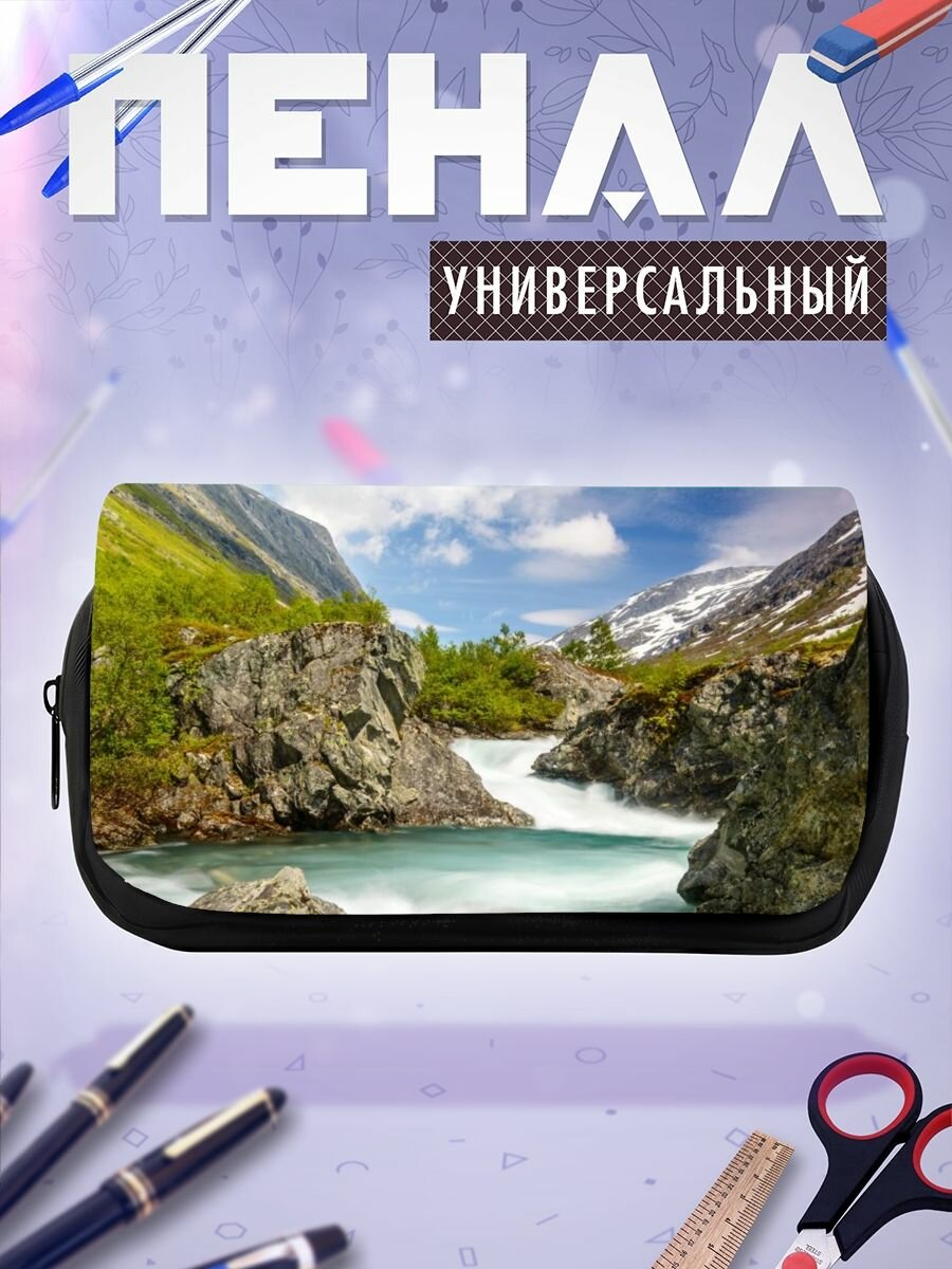 Школьный пенал природа горный рельеф