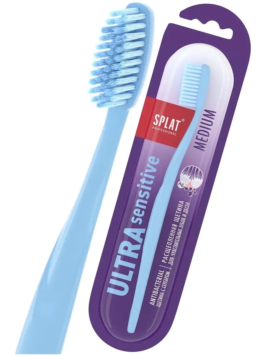 Сплат з/щетка Professional Sensitive. Medium/Средняя(Голубой)