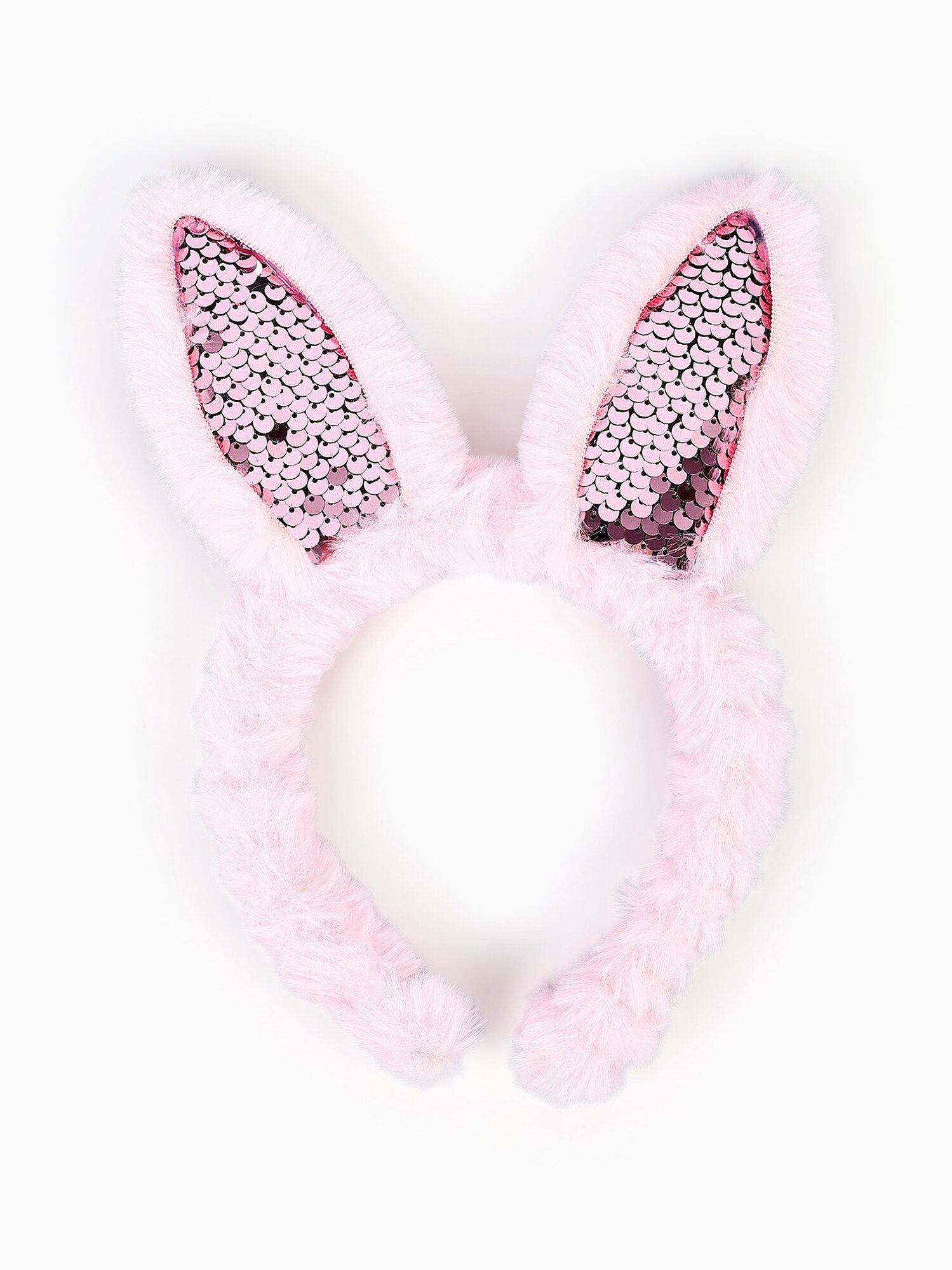 Ободок Страна Карнавалия "Пушистый зайка", розовый, для девочек, 18x18x3 см