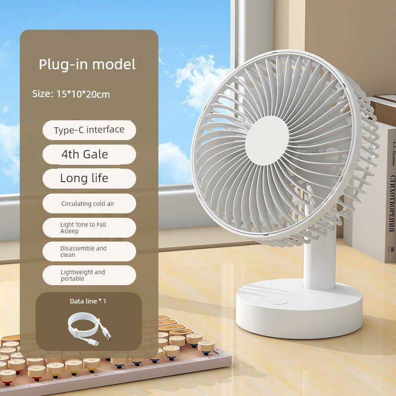 Маленький USB-вентилятор Kasiduo для офисного стола, портативный вентилятор с зажимом, мини-вентилятор для небольших