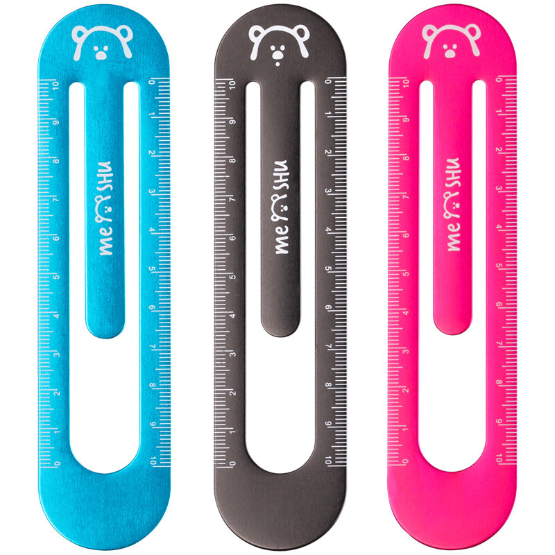 8 шт. Линейка 10см MESHU, стальная, ассорти, европодвес