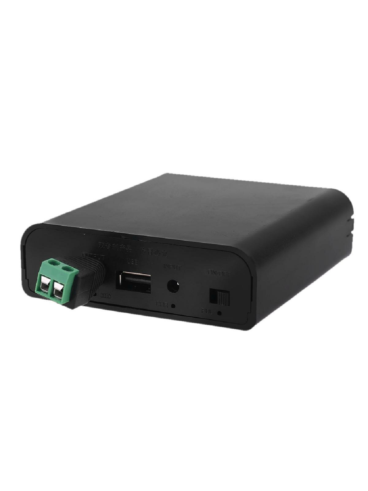 Черный 4-элементный аккумулятор 18650 с регулируемым напряжением питания с головкой постоянного тока