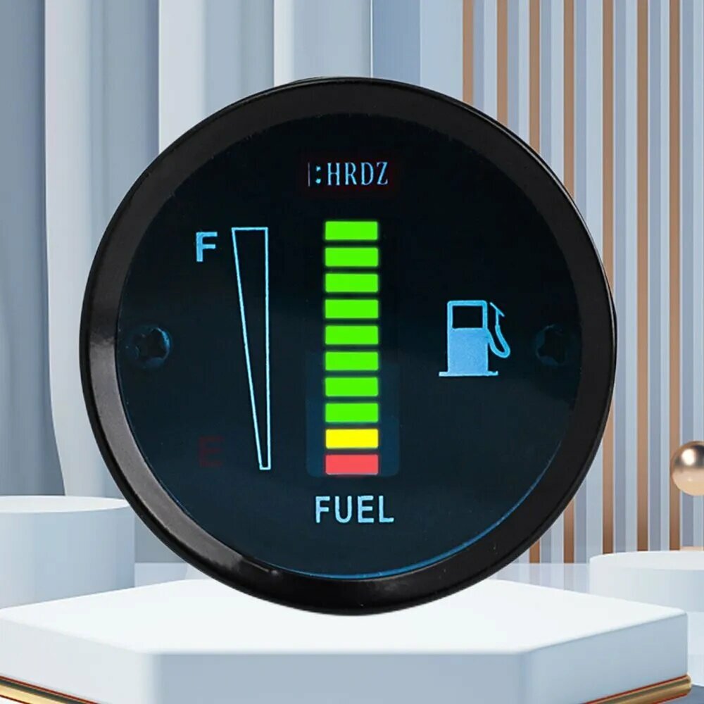 12V датчик уровня топлива 10 светодиодный 2-дюймовый автомобильный газовый датчик для автомобиля, мотоцикла, внедорожника, квадроцикла, грузовика