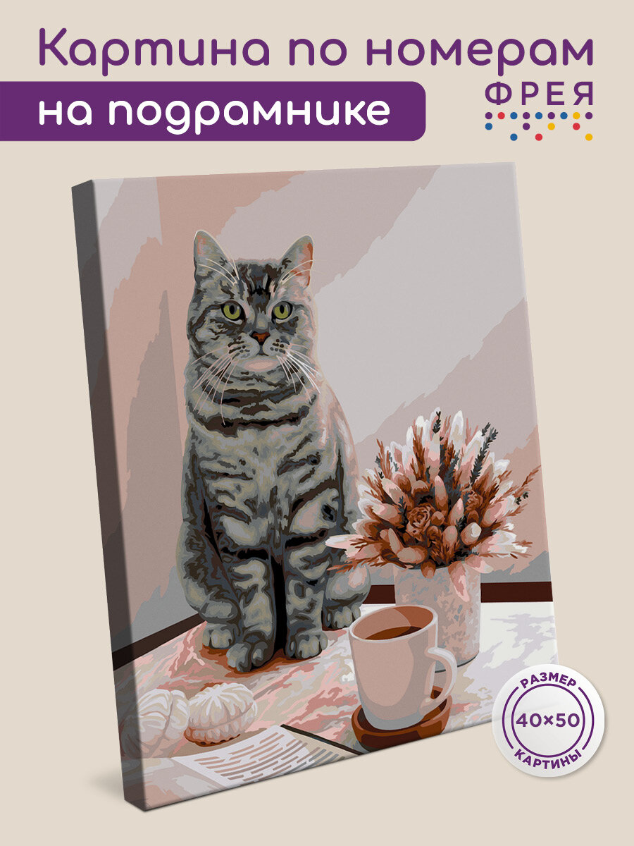 Картина по номерам с холстом на подрамнике "фрея" 50х40 см PNB/PL-168 "С добрым утром!"