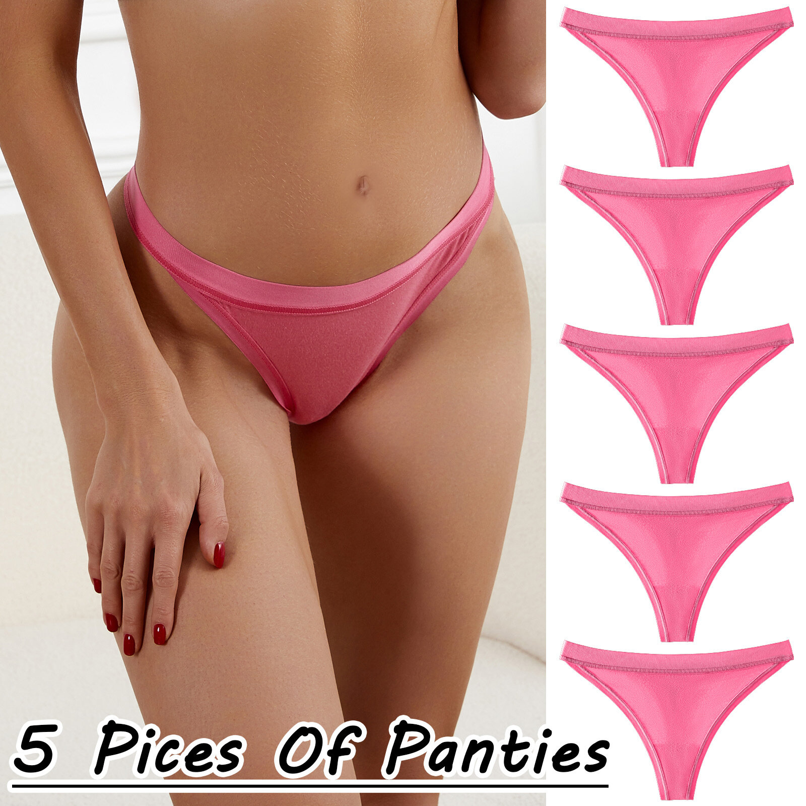 5-пакет европейского и американского стиля женских трусиков большого размера треугольные трусики экспортные женские стринги сексуальное низкое белье Amazon
