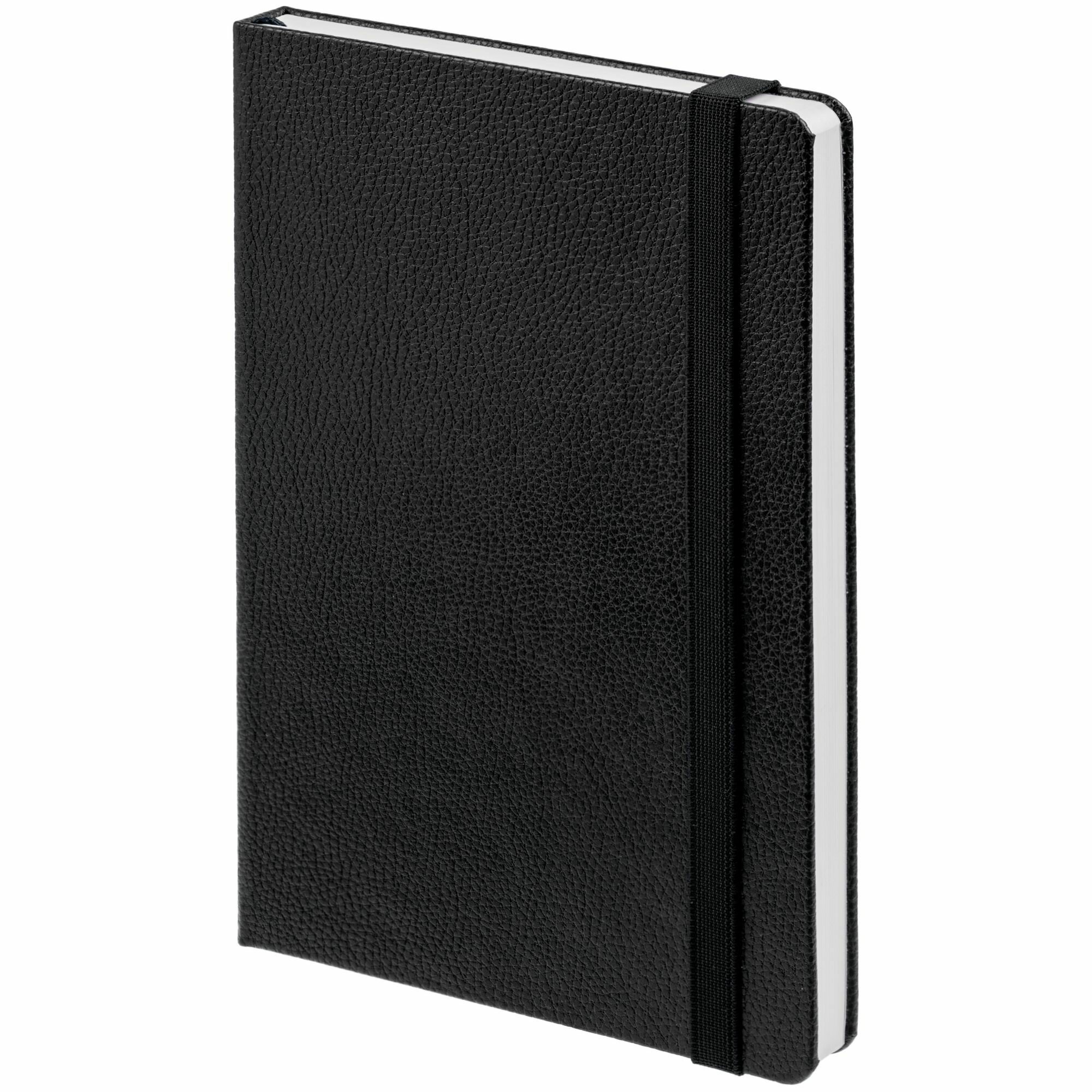 Ежедневник недатированный А5 твердая обложка на резинке, Nova, Контекст, черный