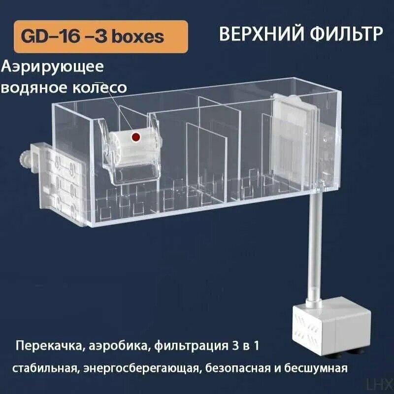 Фильтр для аквариума Jinlijia система кислородной фильтрации "все в одном" с низким уровнем воды настенная система циркуляции "три в одном"