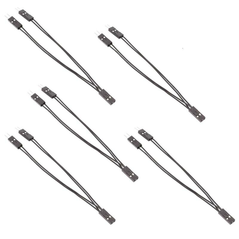 Разъёмы Dupont 10 см, 2,54 мм, 2Pin, мама-папа-папа, 5pc