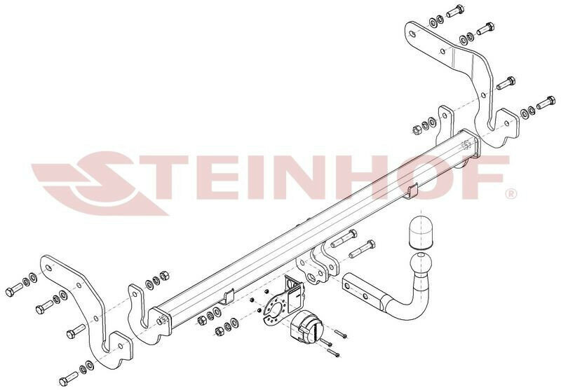 Фаркоп на Hyundai Matrix 2001-2010 без подрезки бампера (паспорт и сертификат в комплекте)(без электрики) Steinhof. H-268