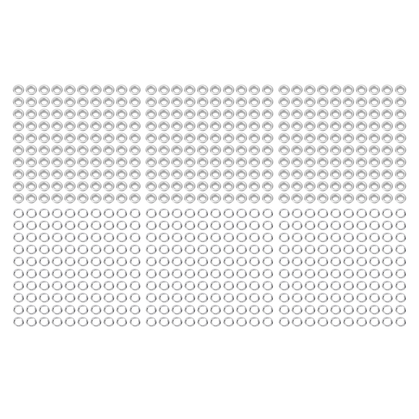 300 комплектов люверсов 6 мм, 201 люверс из нержавеющей стали с шайбами для одежды, обуви, сумок, ремней, кошельков, серебристого цвета.