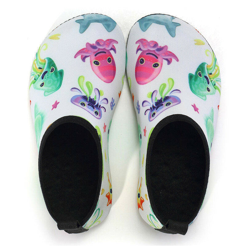 Детские плавательные туфли для аквапарка, резиновая подошва, пляжные носки, обувь, дружелюбная к коже, нескользящие дайверские туфли