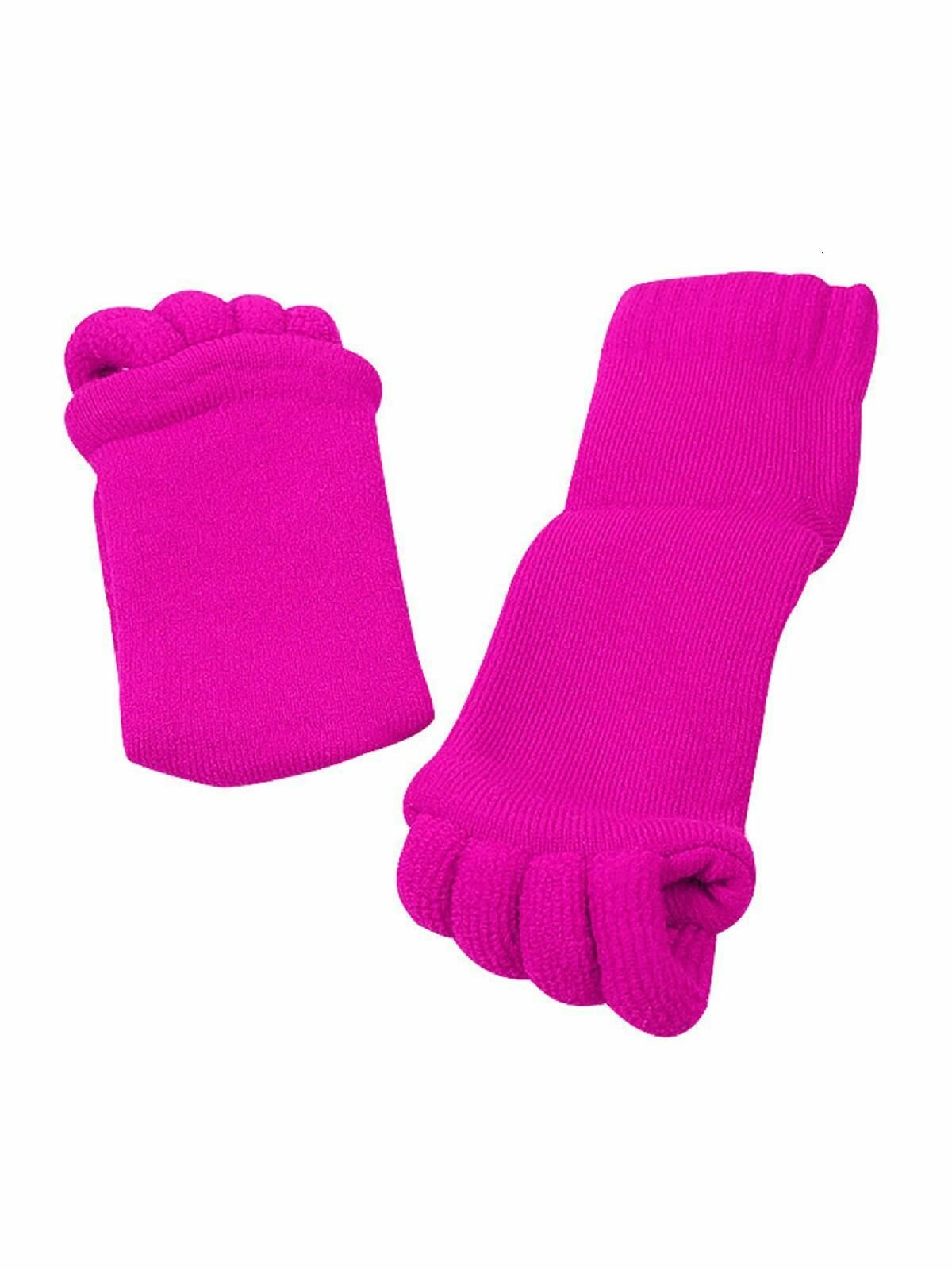 Женские йога-носки с разделителями пальцев, Rose Red