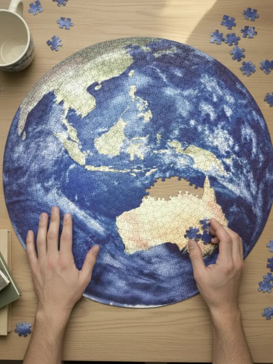 Круглый пазл развивающий для всей семьи на 1000 элементов Азия