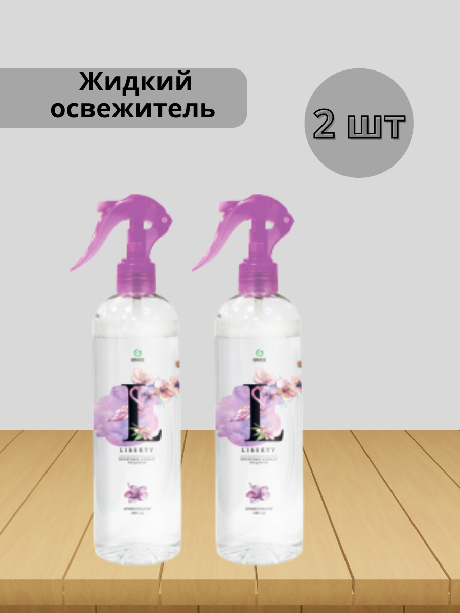 Набор 2 шт Grass - Жидкий освежитель воздуха, нейтрализатор запахов, Liberty 400 мл