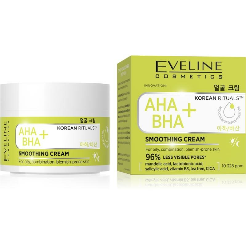 Крем для лица Eveline разглаживающий, для жирной и комбинированной кожи с несовершенствами, 50 мл (1661)