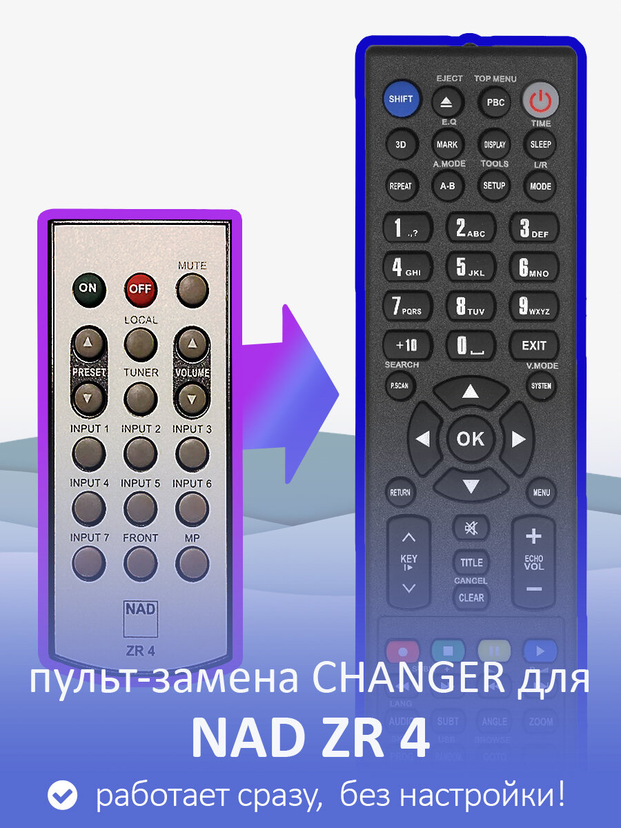 Пульт-замена для NAD ZR 4