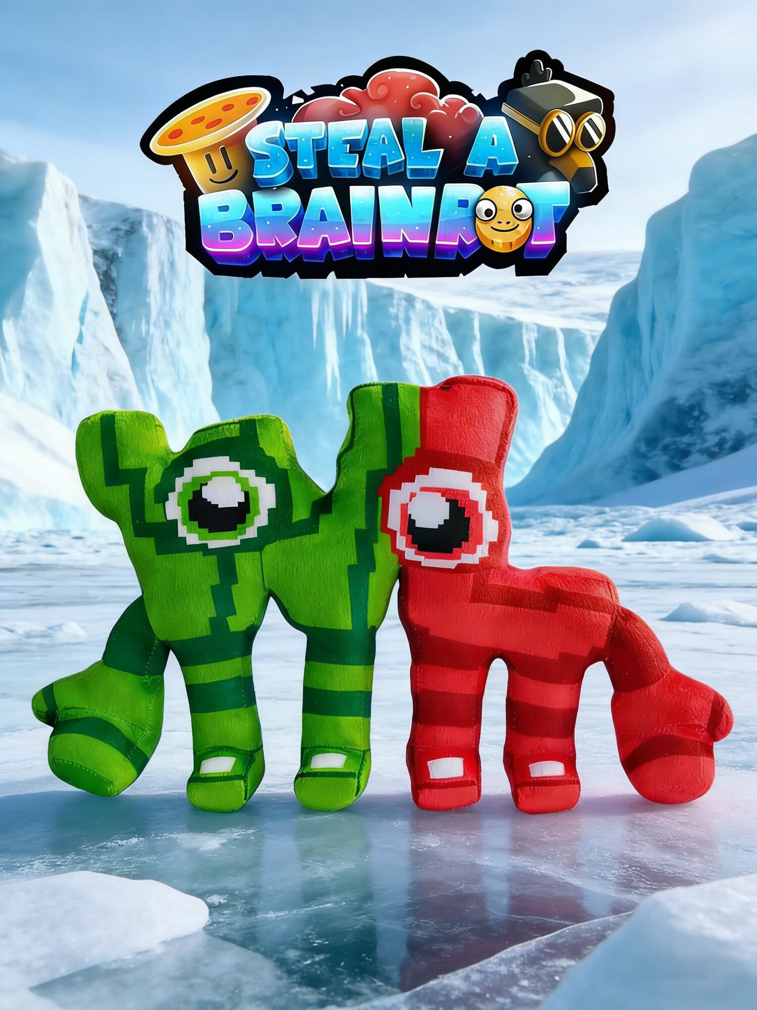 Мягкая игрушка Roblox (Роблокс) Steal a Brainrot: W or L, плюшевый мем