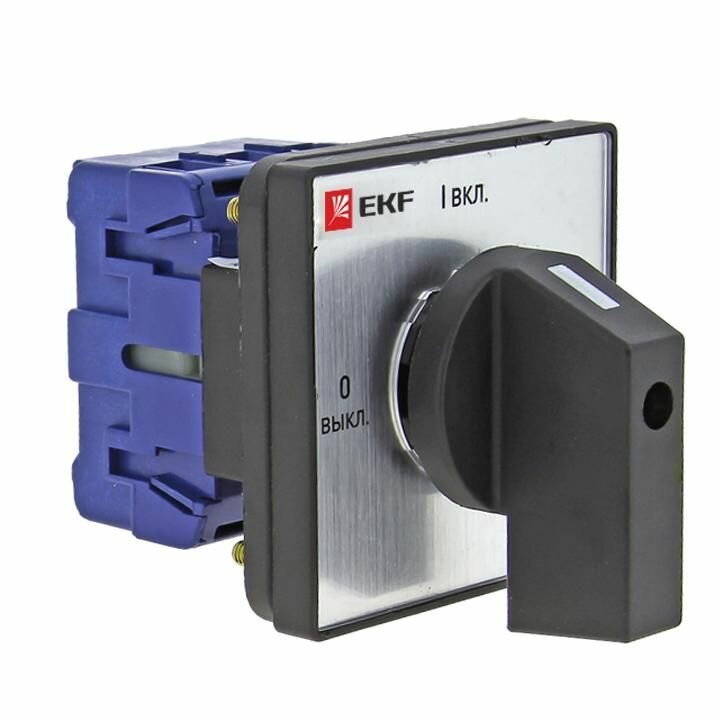 Переключатель EKF трехпозиционный, номинальный ток 40 А, ручное управление