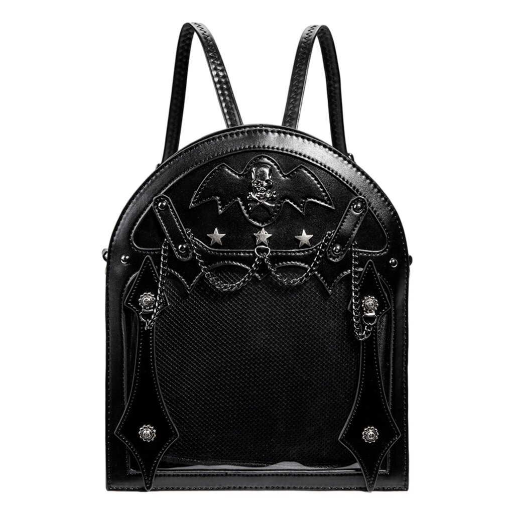 Готический Панк Itabag Многоцелевой Рюкзак Через Плечо, Сумки через плечо для показа Аниме, Повседневные Рюкзаки из Искусственной Кожи, Ранцы