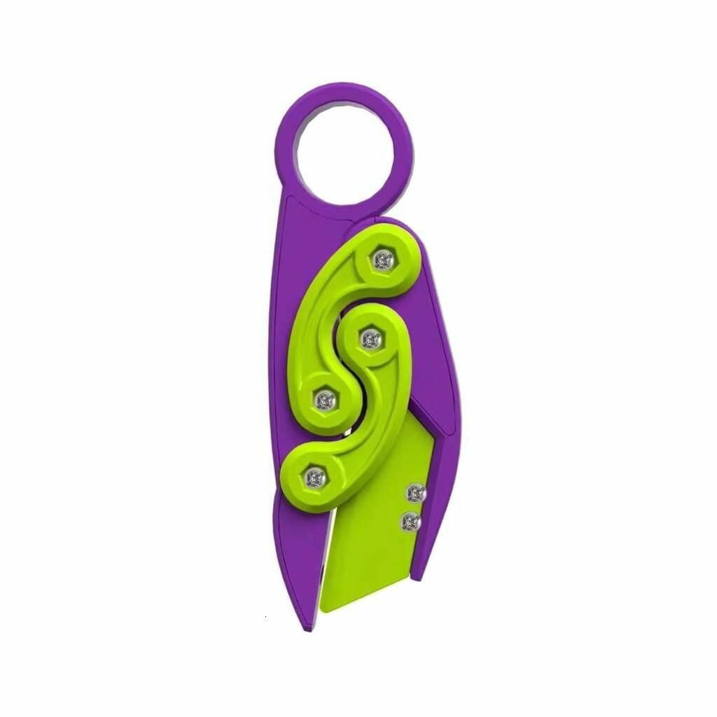 Креативный нож-игрушка, фиолетовый с зеленым