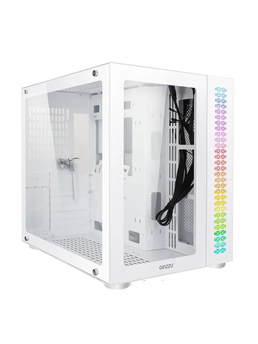 Корпус для ПК V560 RGB подсветка, закал стекло 1*USB 3.0,1*USB 2.0 Белый ATX