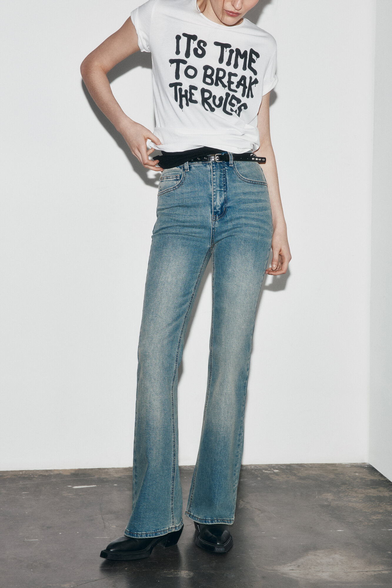 Джинсы клеш woman rock 