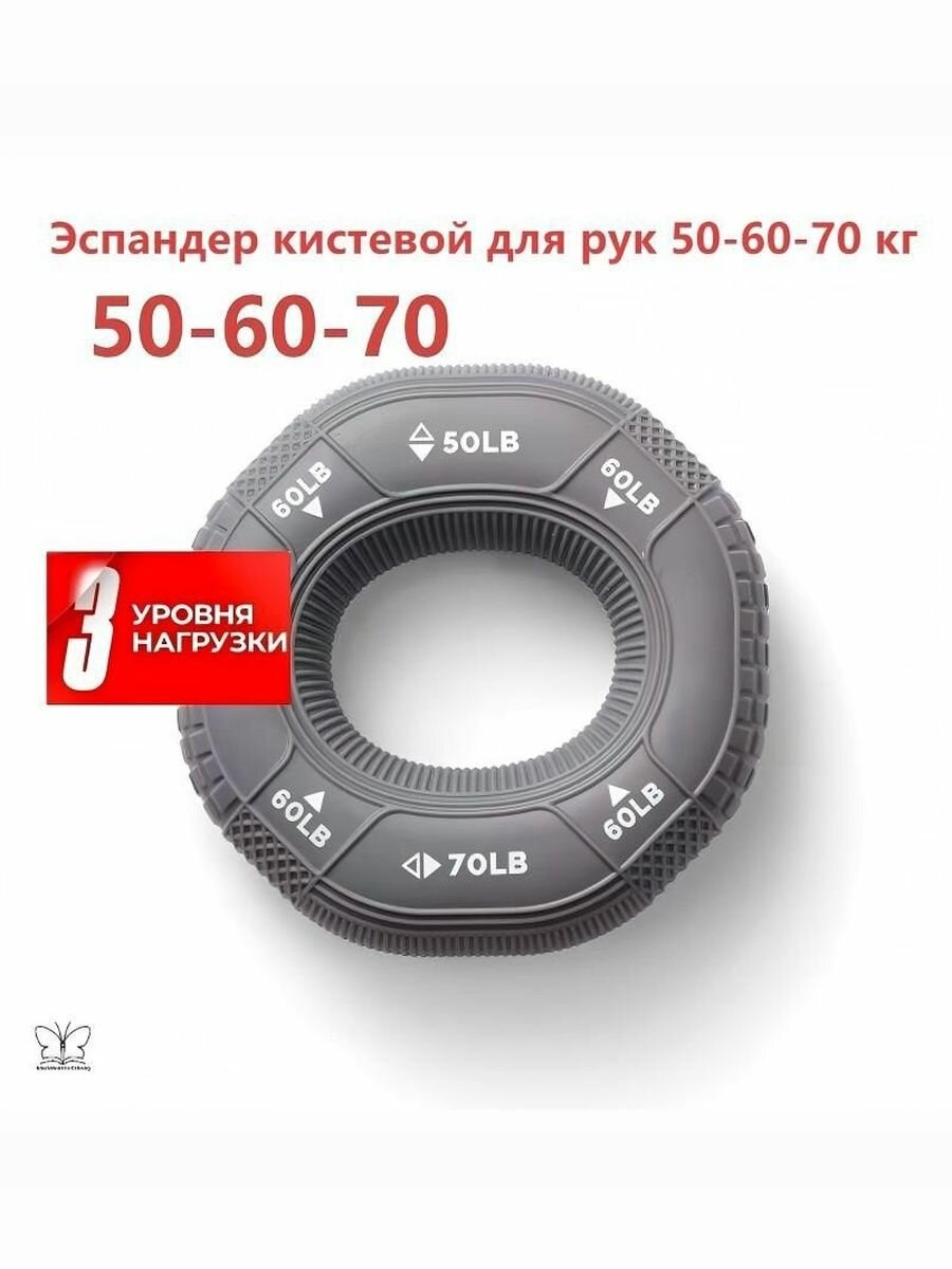 Эспандер кистевой для рук 50-60-70кг(70)серый