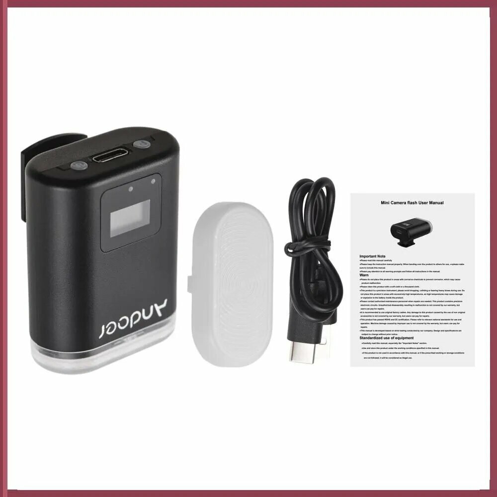 Универсальная мини вспышка Andoer S10, компактная, 1-5с перезаряжаемая, для фотокамер