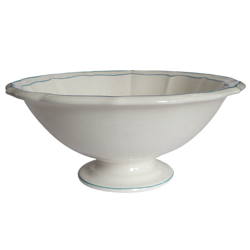 Салатник фаянсовый Gien Acapulco, диаметр 30 см, зеленый, глазурь, Франция