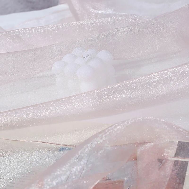 Блестящая ткань органза с пайетками "рыбья чешуя" - сверкающая жесткая ткань для свадебных платьев, вечерних нарядов, декора