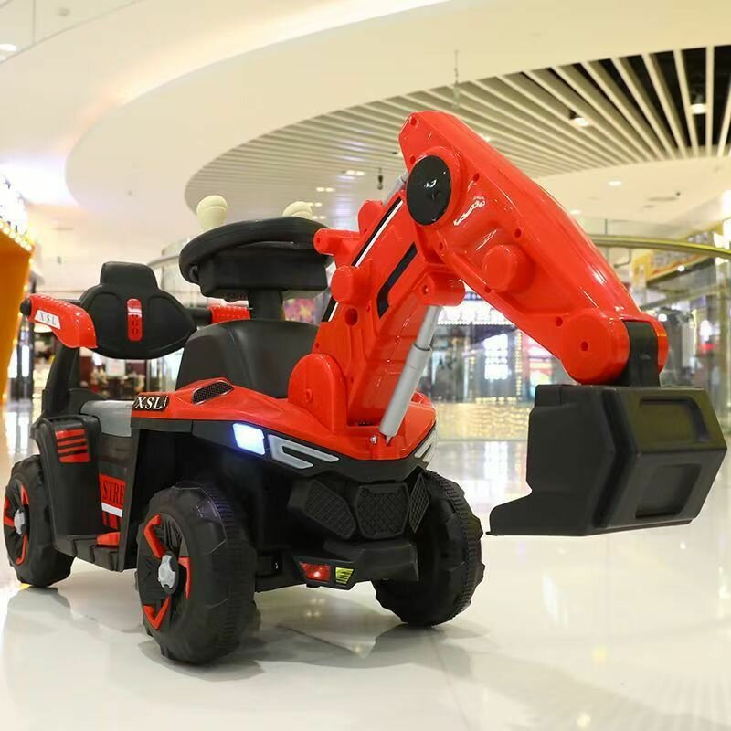 Новая детская электрическая игрушечная машина-экскаватор, катящаяся и ездящая строительная техника, большой экскаватор - самокат для детей