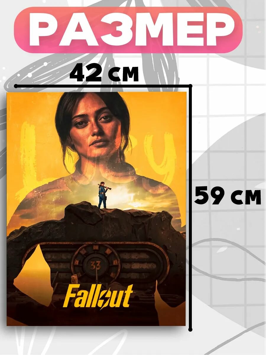 Постер на стену Fallout , плакат 1шт, А2 размер. — фото 1