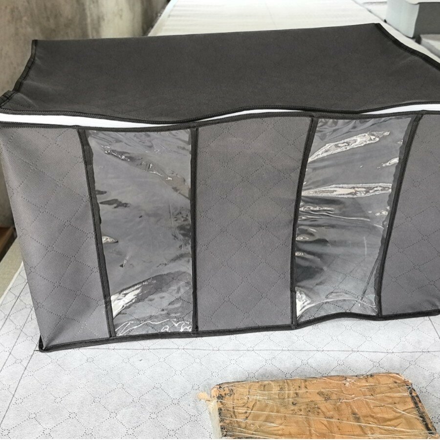 Сумка для хранения одеял Amazon с прозрачным окном для одежды и одеял, органайзер для переезда и упаковки, нетканая сумка для одеял