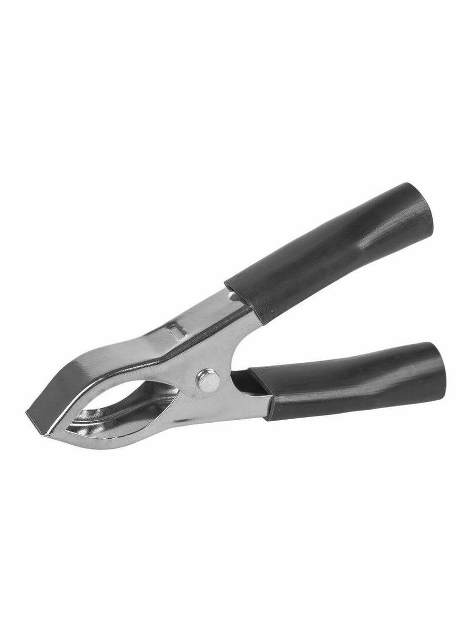 Клемма-зажим крокодил 75 мм, 10 штук, черная изолированная ручка ARNEZI A0101001