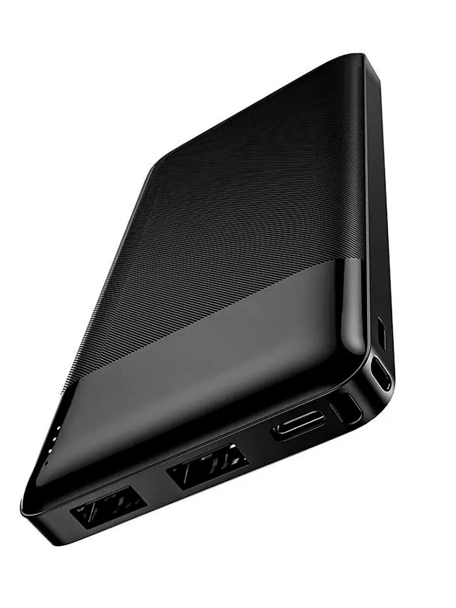 Внешний аккумулятор Hoco J72 10000mAh, черный / повербанк для смартфона, планшета, наушников, часов и пр