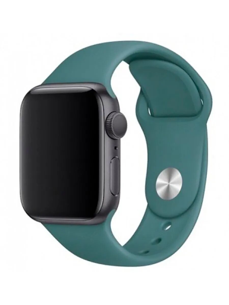 Ремешок для Apple Watch Series 42 мм/44 мм силиконовый зеленый