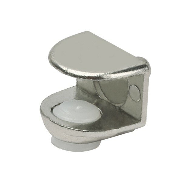 Полкодержатель для стеклянной полки толщиной 5-9мм, со штоком, никель шт 8