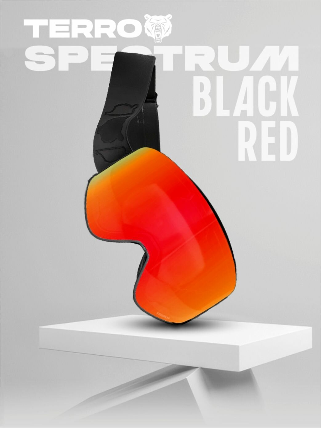 Маска горнолыжная SPECTRUM Black-Red