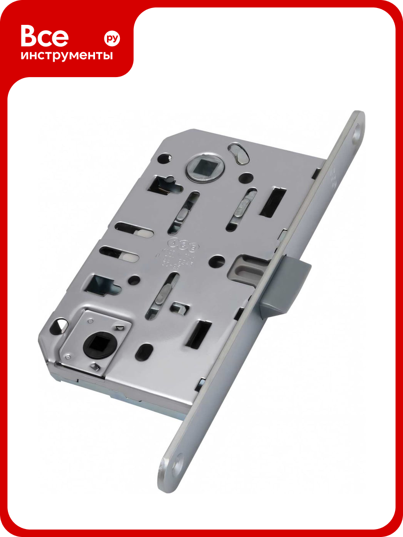 Замок AGB B01102.50.06.567 межкомнатный WC никель MEDIANA EV. инд. упак+B01000.13