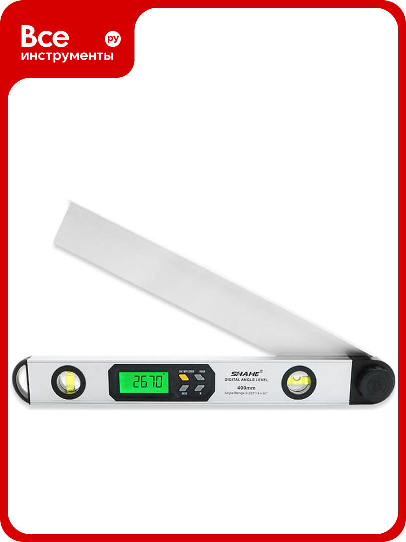 Угломер-уровень SHAHE 2в1 горизонтальный 5425S-400 1095934