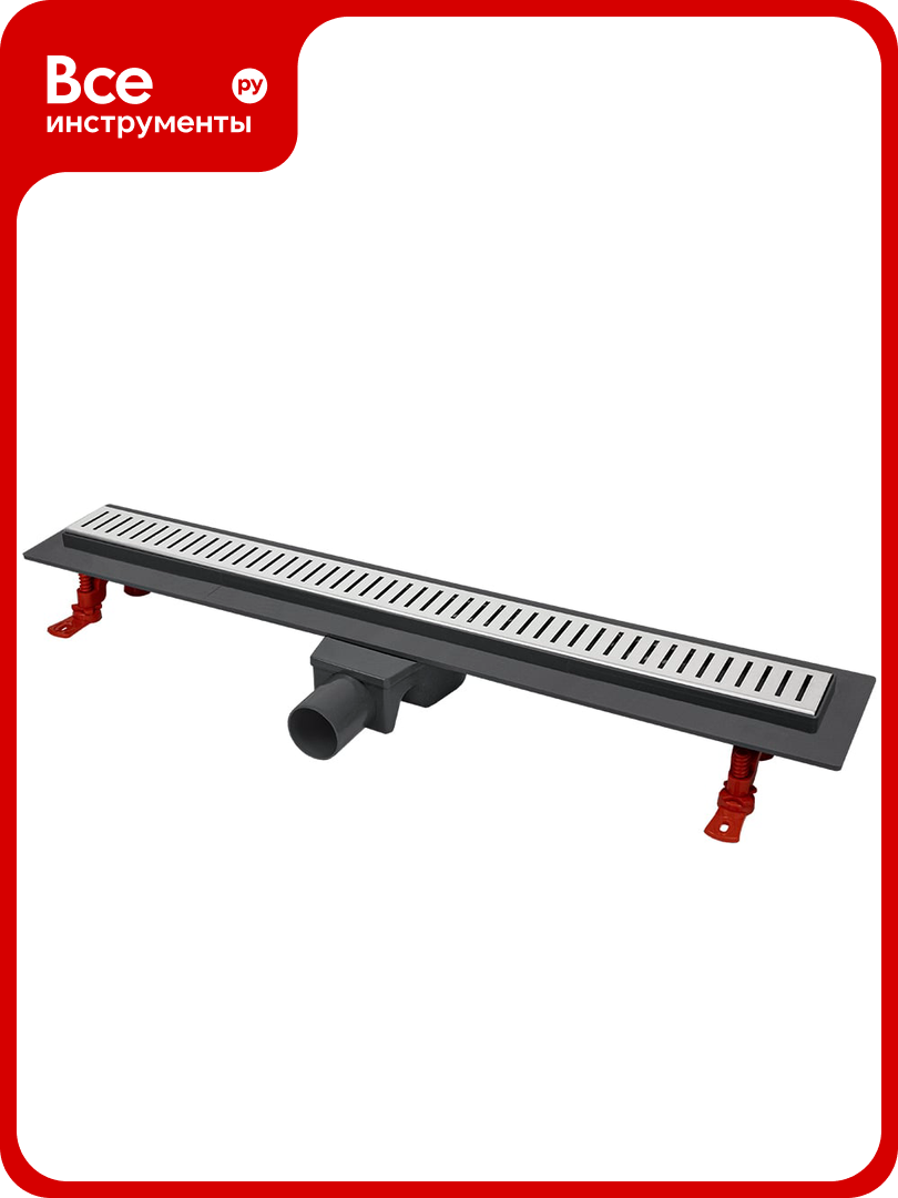 Трап линейный MasterProf MPF 700 мм пластик с метал. решеткой ТД.030899