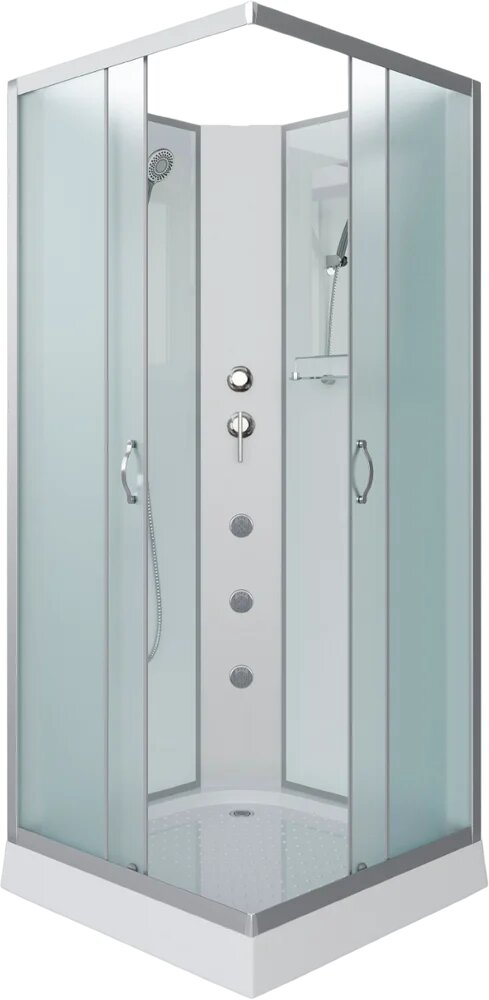 Душевая кабина Niagara Classic NG-1101-14BKG 90х90 см, без крыши, с гидромассажем