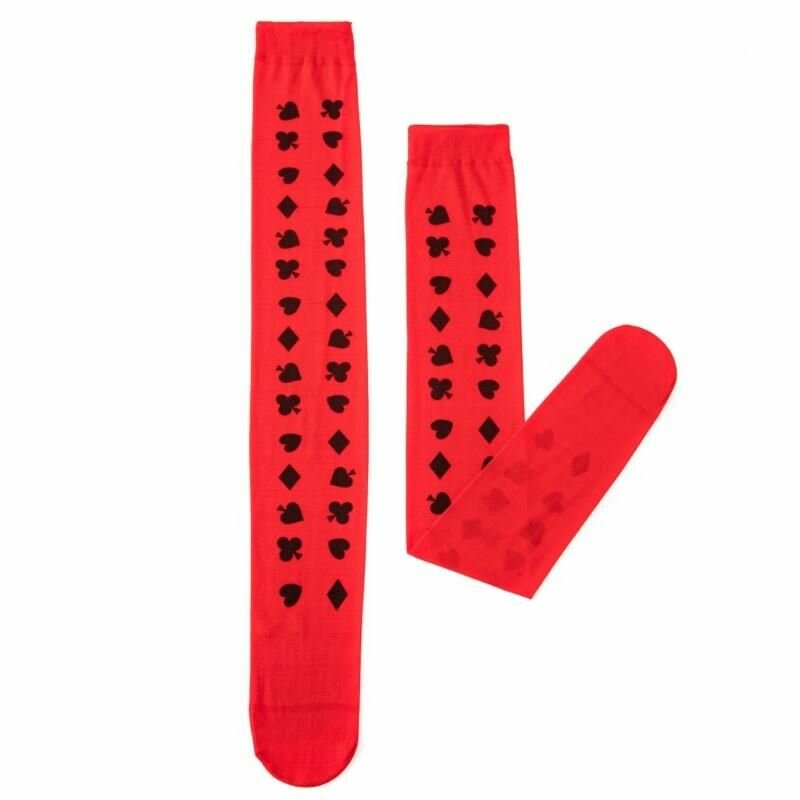 Полосатые колготки до бедра с сердечками, - Сердце из черного персика