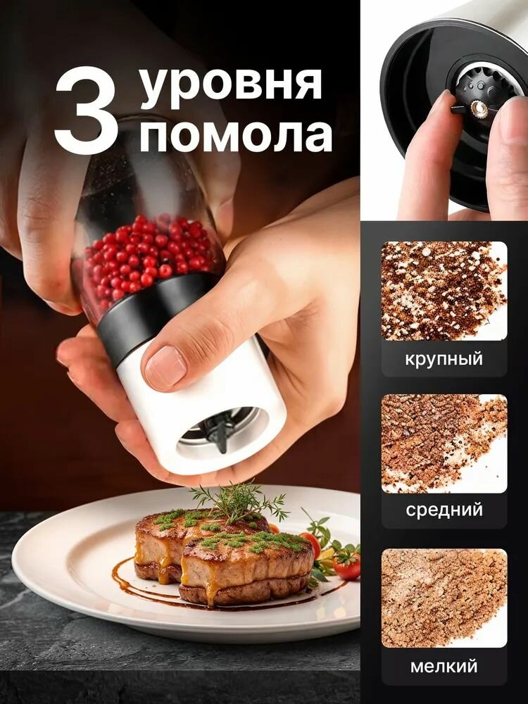 Мельница для специй, высота 13 см, 1 шт
