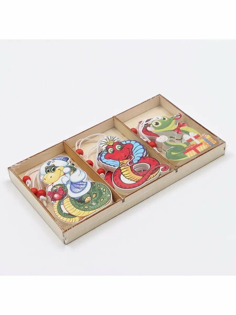 Элегантный набор деревянных подвесок для подарка