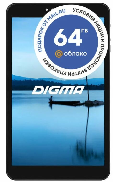 8" Планшет Digma Optima 8027 3G (TS8211PG) 16 ГБ черный - 1280x800, IPS, 4x1,3 ГГц, 1 ГБ, 3500 мА*ч, Android 8. x
